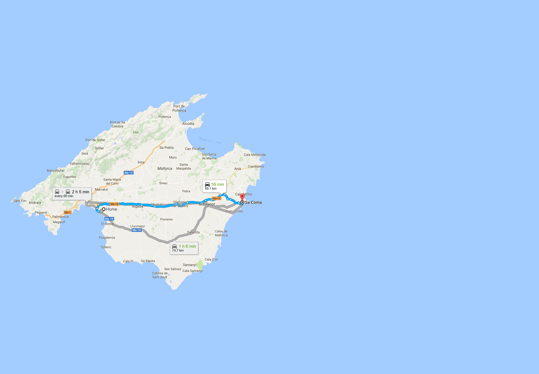 Flughafentransfer & Taxi von Palma nach Sa Coma - Bezahlung bei Ankunft